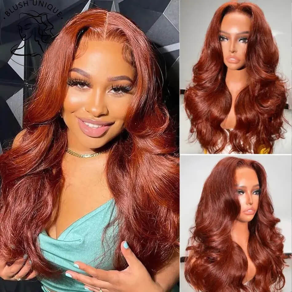 Tuneful Glueless Auburn Brown Colored 13x6 5x5 6x5 Lace Frontal Closur – Tuneful Hair