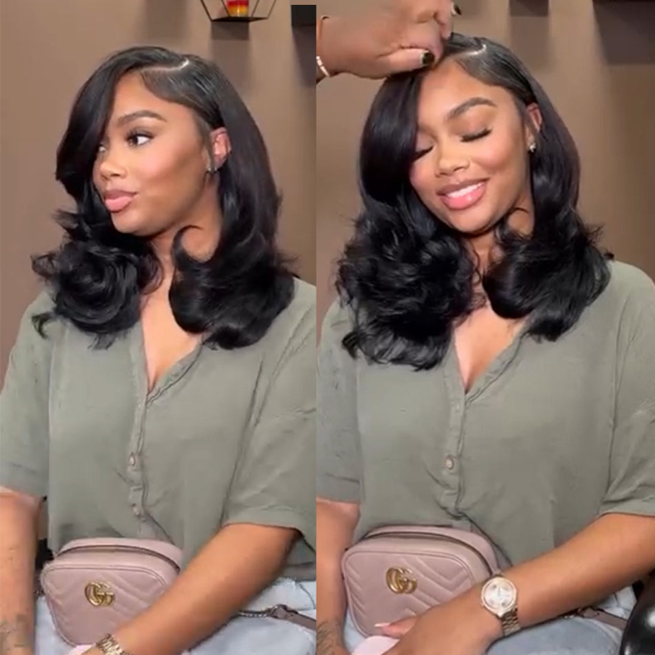 250% Density Elegant And Classy Side Part Inward Curl Layered Cut Desi ...