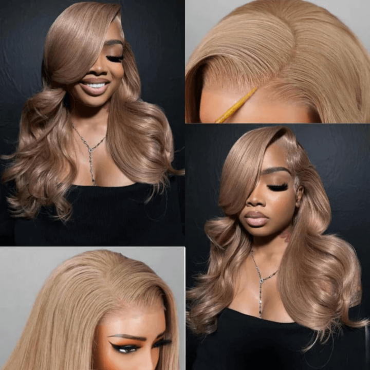 Tuneful Professional Toned Light Flaxen Brown Cozy Blonde Colored 13x6 ...